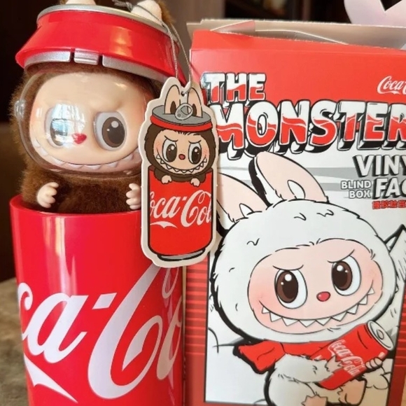 Coca Cola | Other | Cocacola Red And White Monster Labubu Vinyl ...